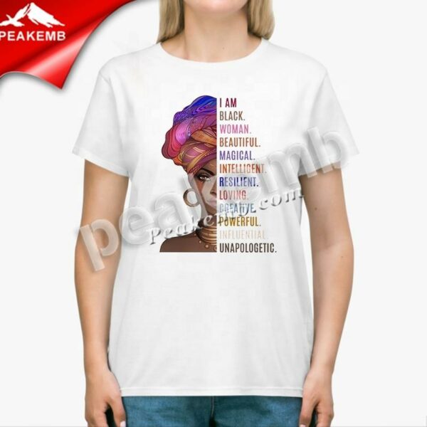 Custom Black Woman Unapologetic Printable Heat Transfer Vinyl For T ...