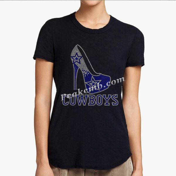 wholesale Football Cowboy High Heel Rhinestone Transfers - Peakemb