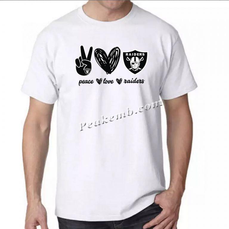 wholesale peace love w/ raiders logo design nfl heat iron on Transfer ...