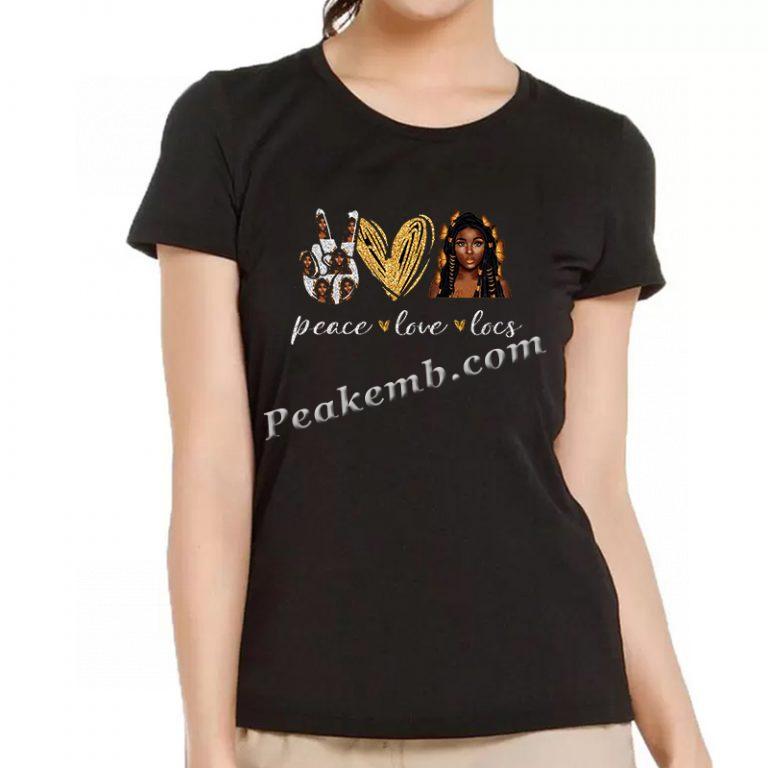wholesale "peace love locs" afro girl heat Transfer vinyl design fit ...