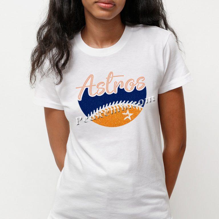 astros rhinestone letters baseball design iron on heat transfer - Peakemb