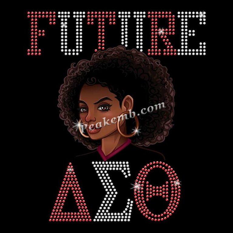 FUTURE Delta Sigma Theta (??????) letters w/ afro girl design ...
