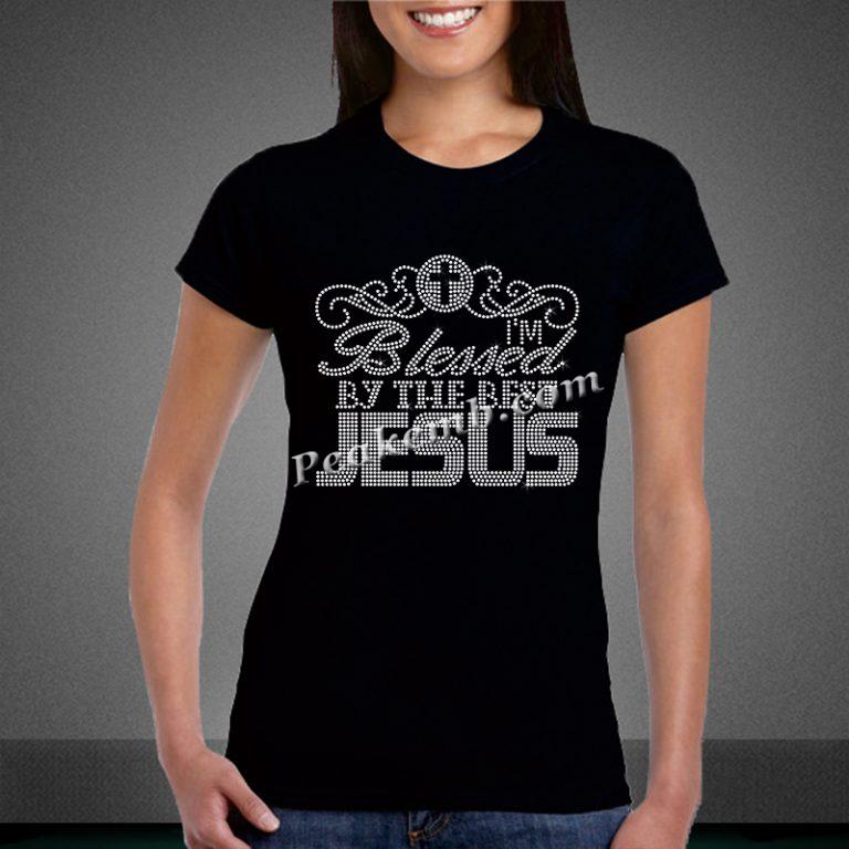jesus custom screen print rhinestone transfers ready to press - Peakemb