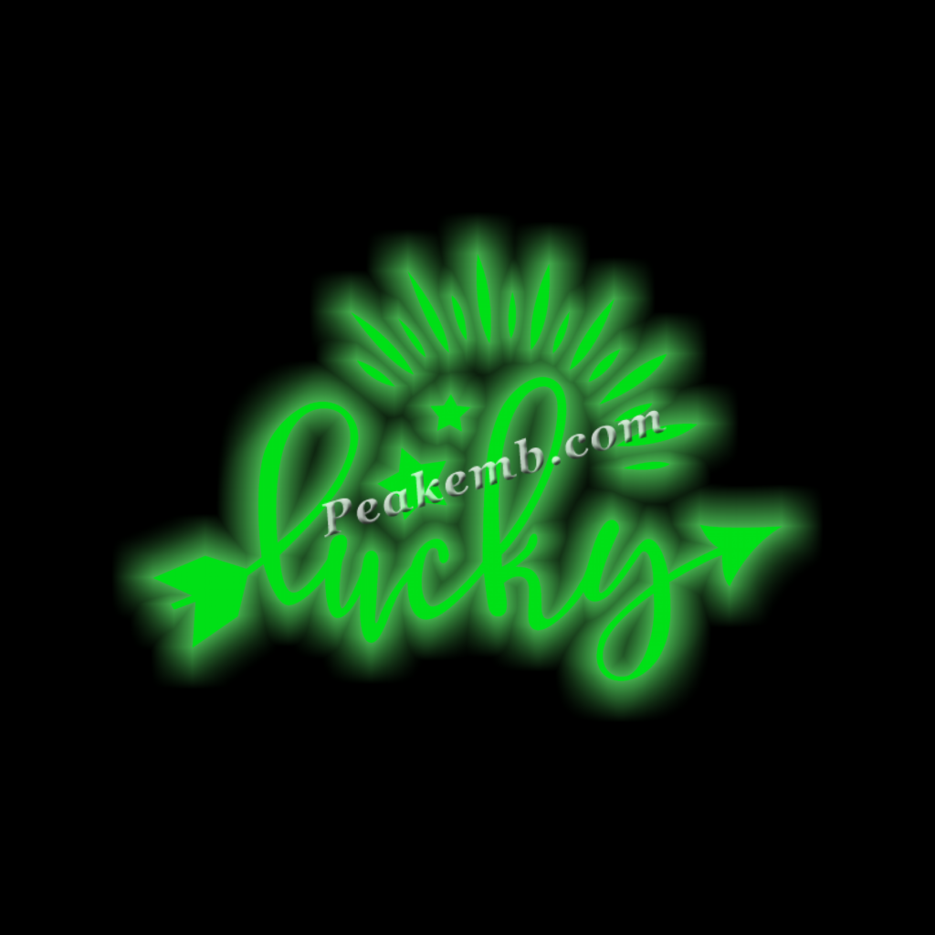 wholesale green lucky letters arrow design iron on heat transfer - Peakemb