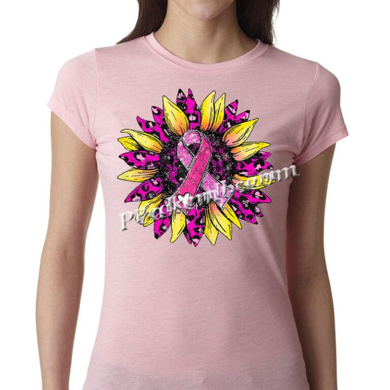 Women Wear Pink Ribbon Design Printing Heat Transfers Design Iron on ...