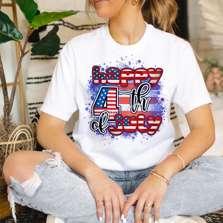Happy 4th of July iron on decal heat transfer vinyl dtf print - Peakemb